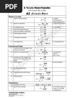 CIE IGCSE Physics Formula Sheet | PDF | Inductor | Transformer