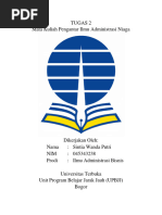 Tugas 2 - Pengantar Ilmu Administrasi Niaga ADBI4130 | PDF | Pengelolaan Keuangan & Uang