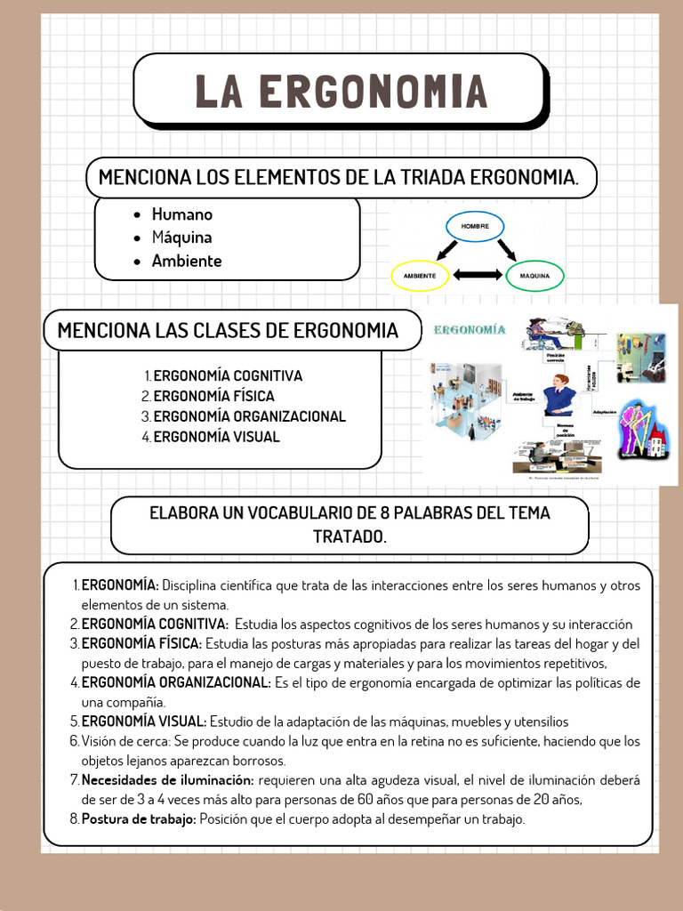 Elementos Clave de la Ergonomía | PDF | Ciencia y matemáticas | Tecnología
