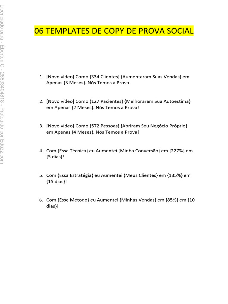 06-templates-de-copy-de-prova-social | PDF