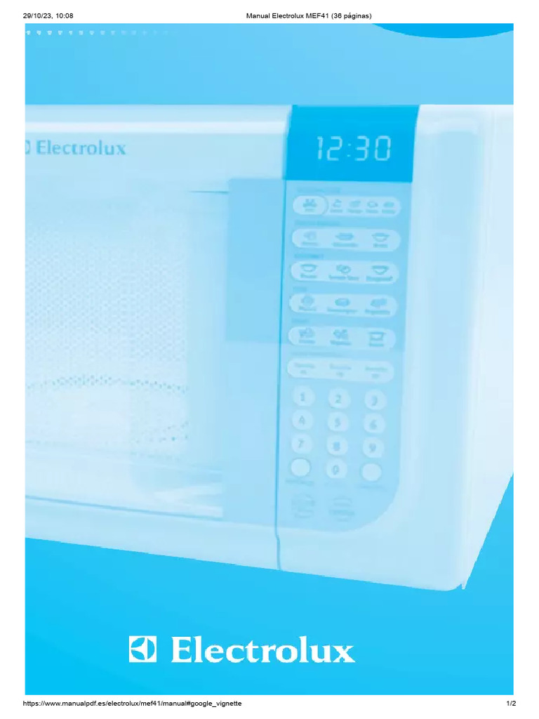 Manual Electrolux | PDF