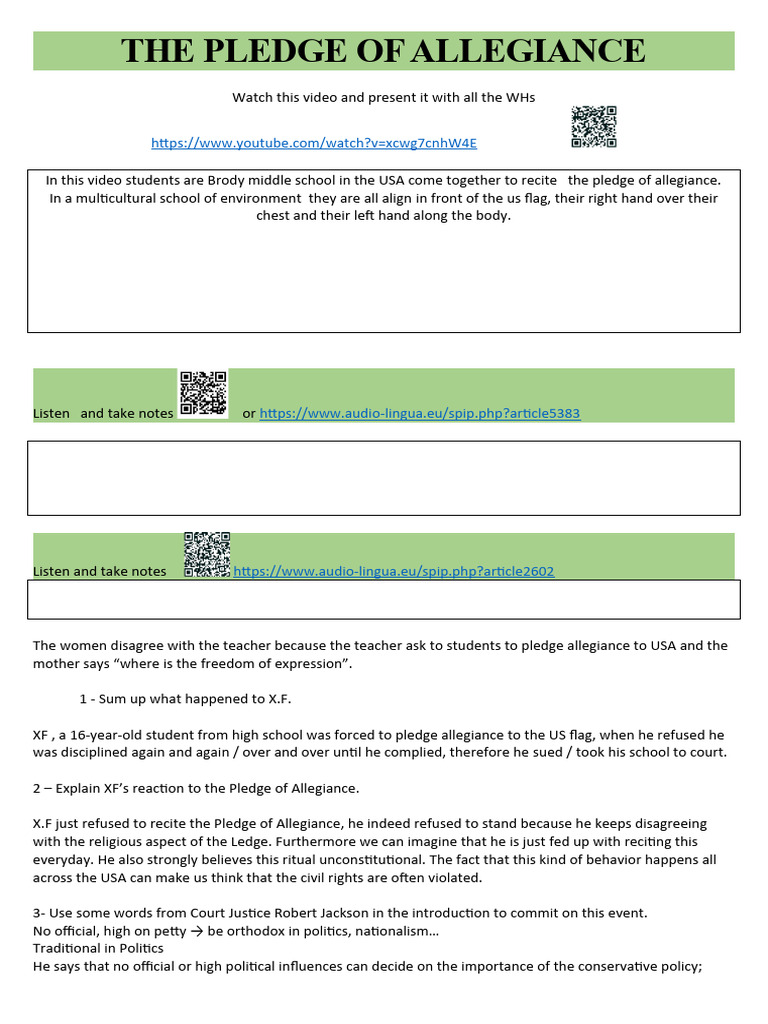 The Pledge of AllegianceAMC | PDF | Pledge Of Allegiance | Human Rights