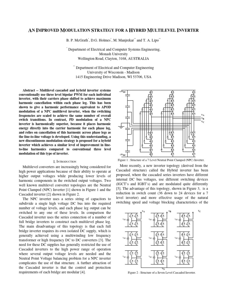 11 11 An Improved Modulation Strategy For A Hybrid Multilevel