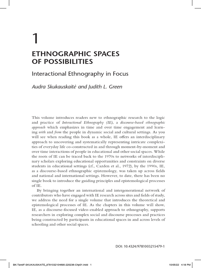 Ethnographic_spaces_of_possibilities_Int | PDF | Ethnography | Anthropology