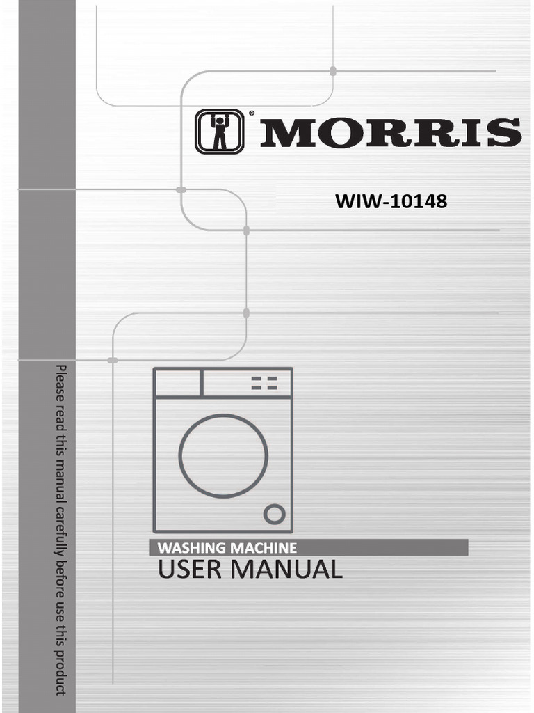 WIW-10148 Morris Manual | PDF | Washing Machine | Laundry