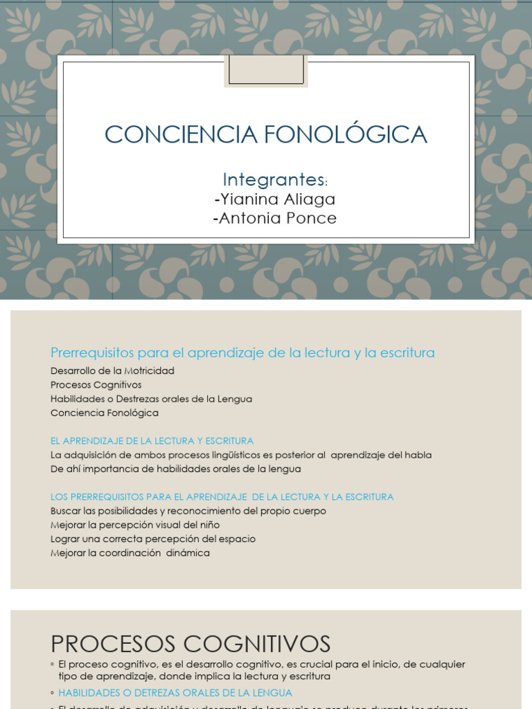 Conciencia Fonológica 2 | PDF