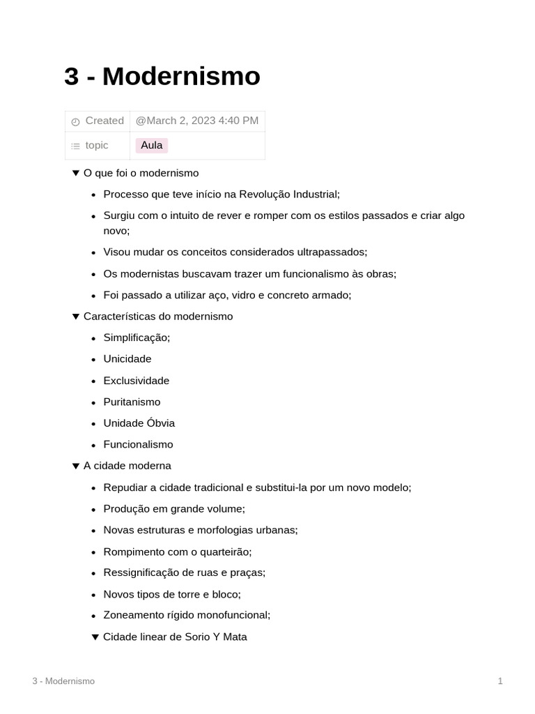 Resumo - Modernismo | PDF | Modernismo