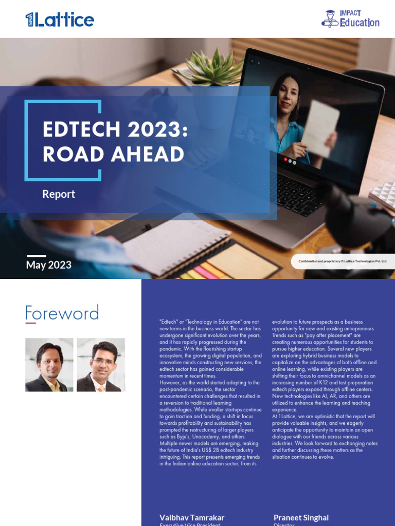 edtech-2023-road-ahead-pgalabs | PDF | Educational Technology | Learning