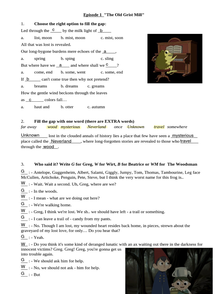 Worksheets 4 Episodes | PDF