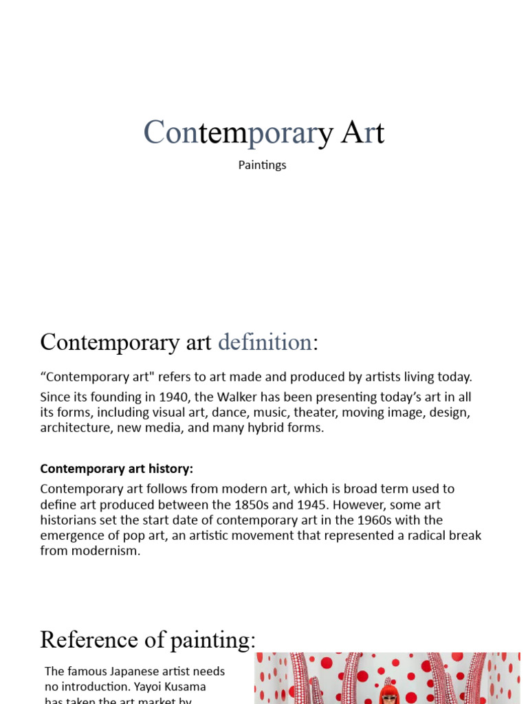 Contemporary Art | PDF
