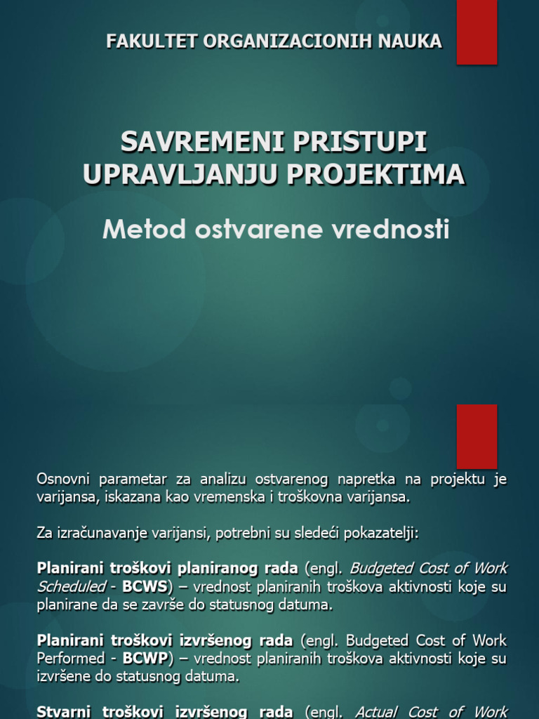 EVM Metod | PDF