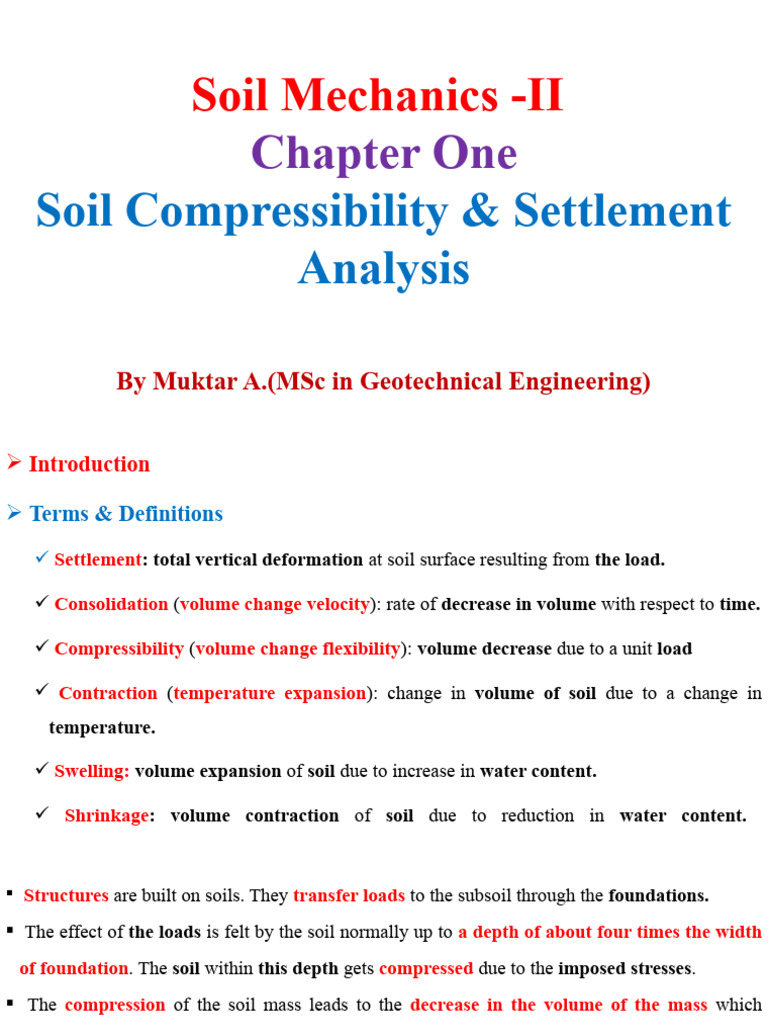 Soil Mechanics -II.pptx Day 1 | PDF | Porosity | Soil Mechanics