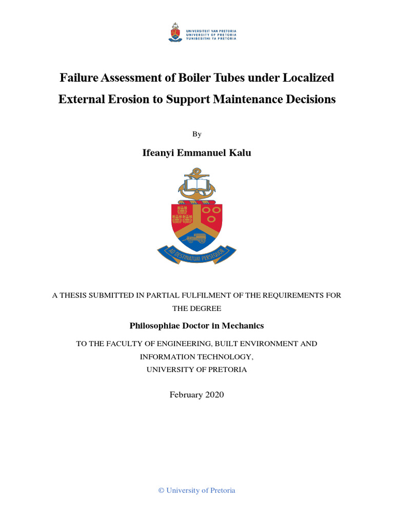 Failure Assessment of Boiler Tubes Under Localized | PDF | Strength Of ...