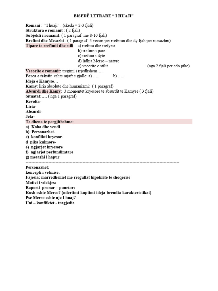 BISEDE LETRARE- I huaji | PDF