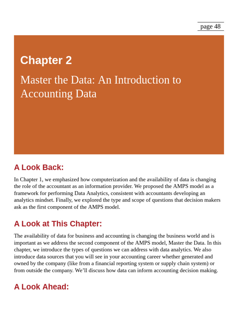 Master The Data: An Introduction To Accounting Data: A Look Back | PDF | Inventory | Data Analysis
