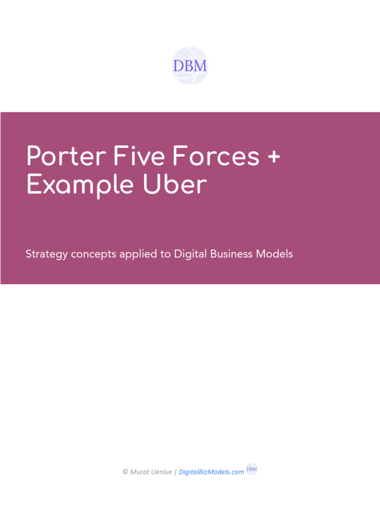 Strategy: Porter 5 Forces + Example Uber | PDF | Strategic Management ...
