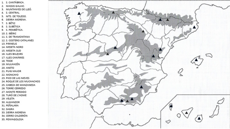 Mapa Sense Solucions Relleu Espanya | PDF