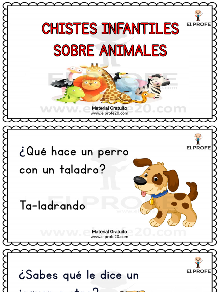 Chistes Cortos de Animales para Niños | PDF