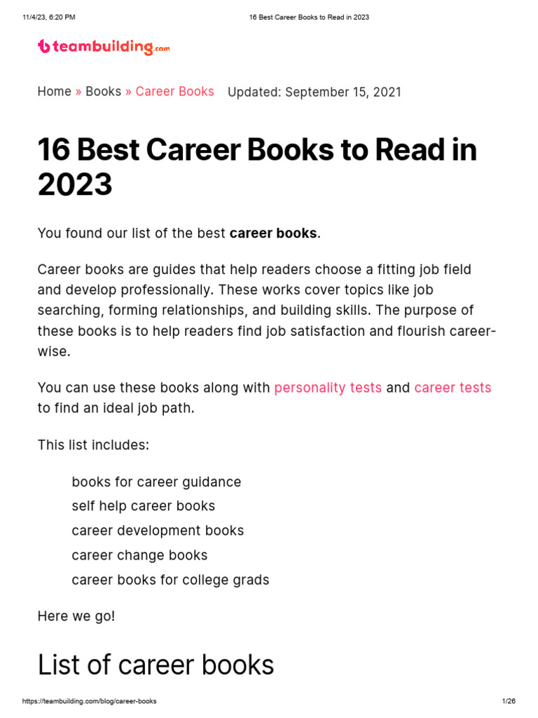 16 Best Career Books To Read in 2023 | PDF | Motivation | Motivational