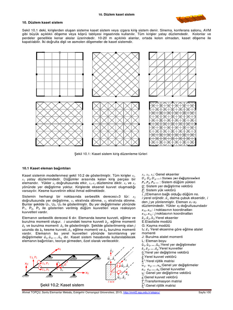 SEM10 KasetElemanRijitlikMatrisi | PDF