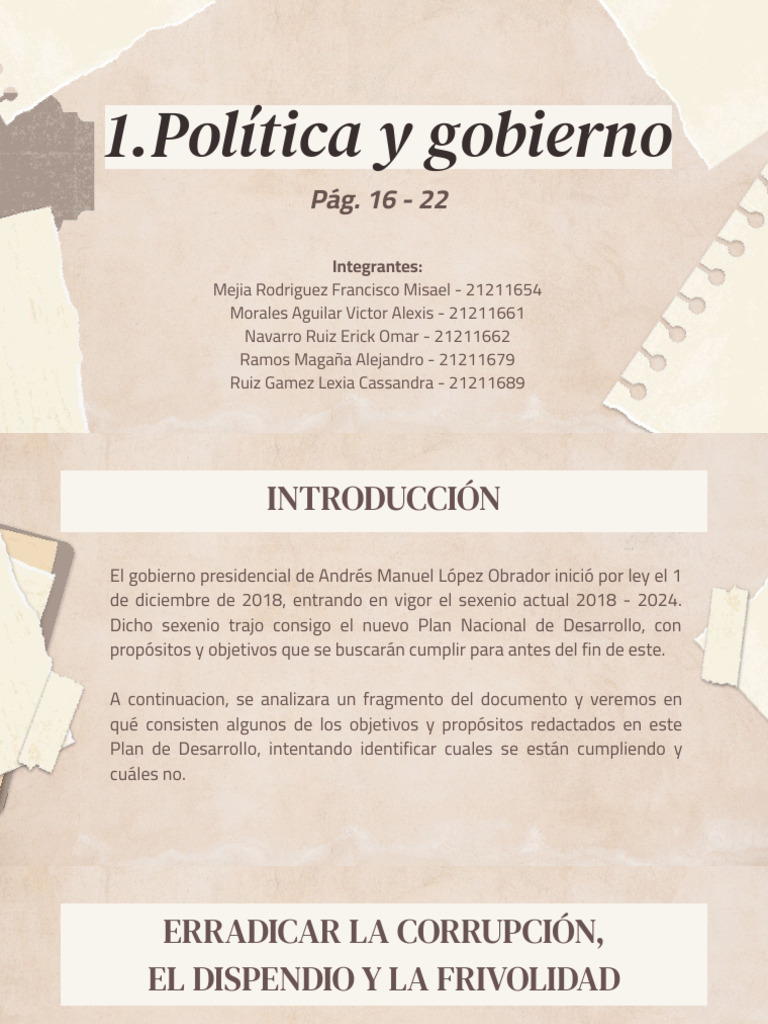 Plan Nacional de Desarrollo. Desarrollo | PDF | Separación de poderes ...