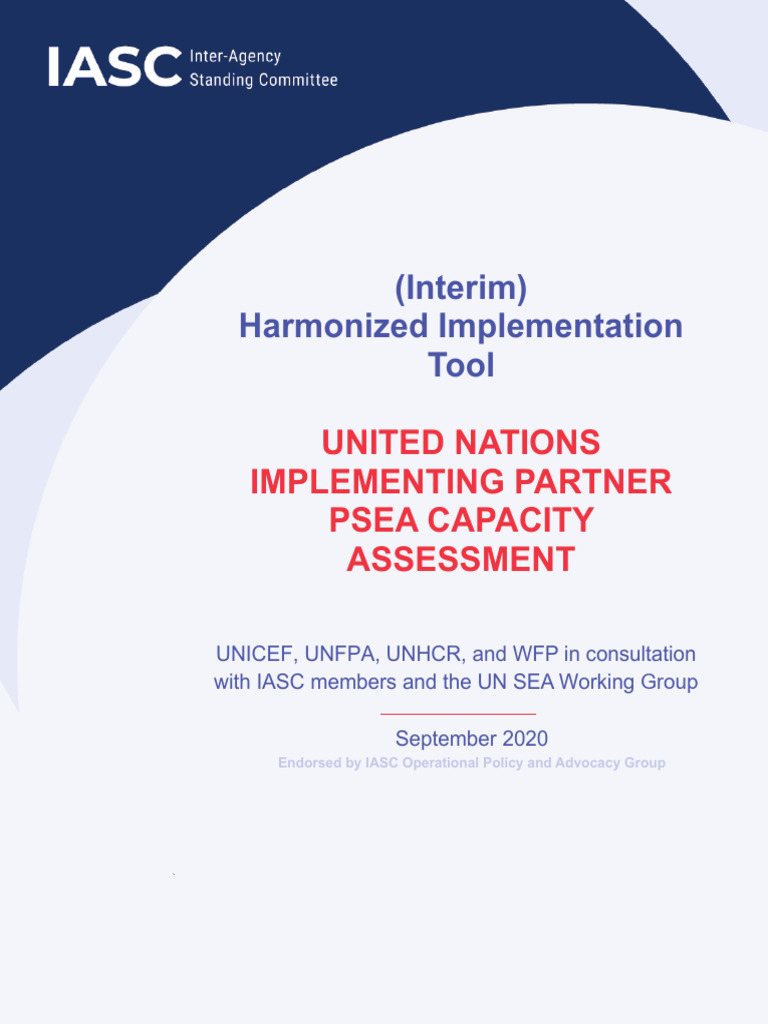 UN PSEA Capacity Assessment Tool | PDF | United Nations | International ...