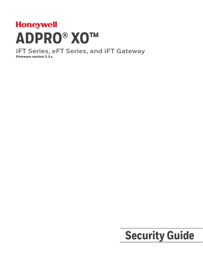ADPRO XO5.3.12 Security Guide | PDF | Password | Computer Network