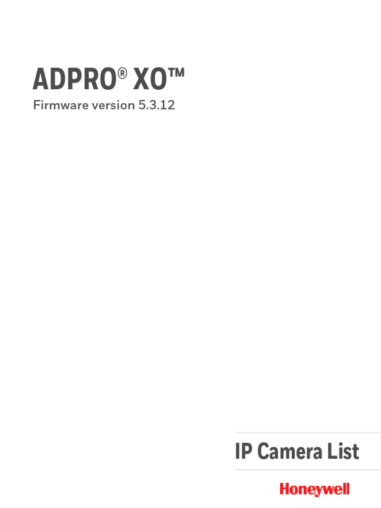 ADPRO Supported IP Camera List XO 5.3.12 | PDF | Display Resolution | Trademark