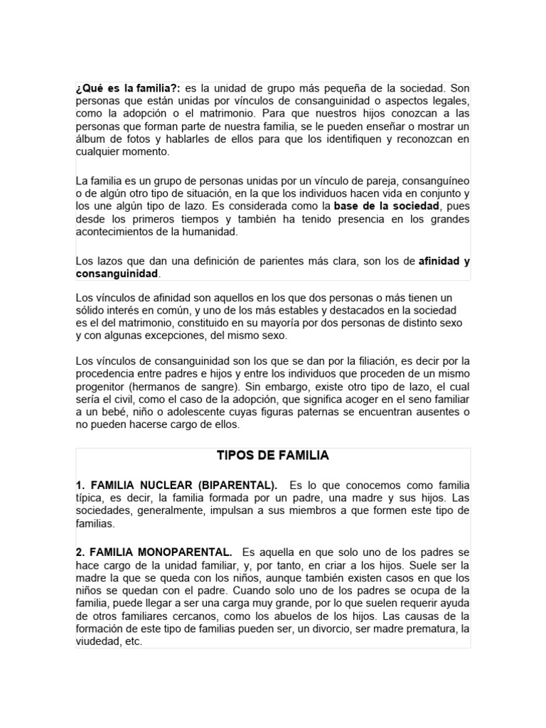 La Familia | PDF | Familia | Adultos