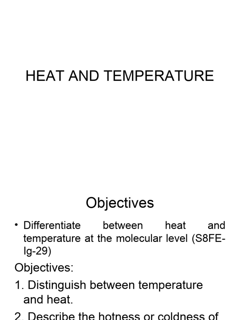 RMRD 1stqrtrheatandtemp-2 | PDF | Temperature | Heat