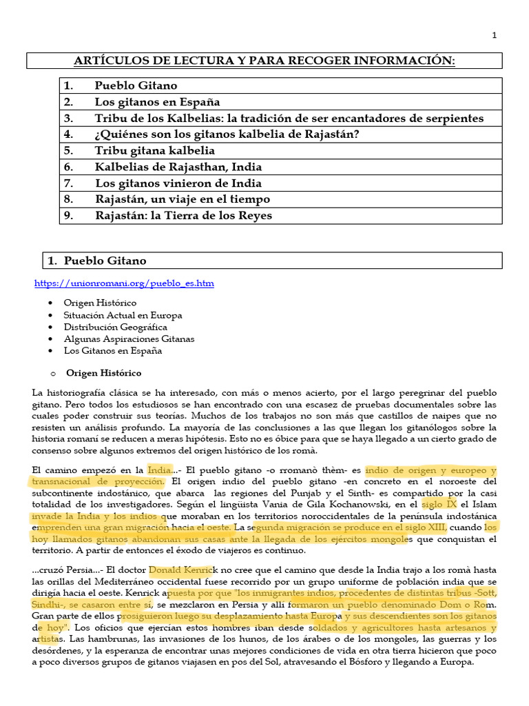 Historia y Situación del Pueblo Gitano | PDF | Pueblo romaní | Europa