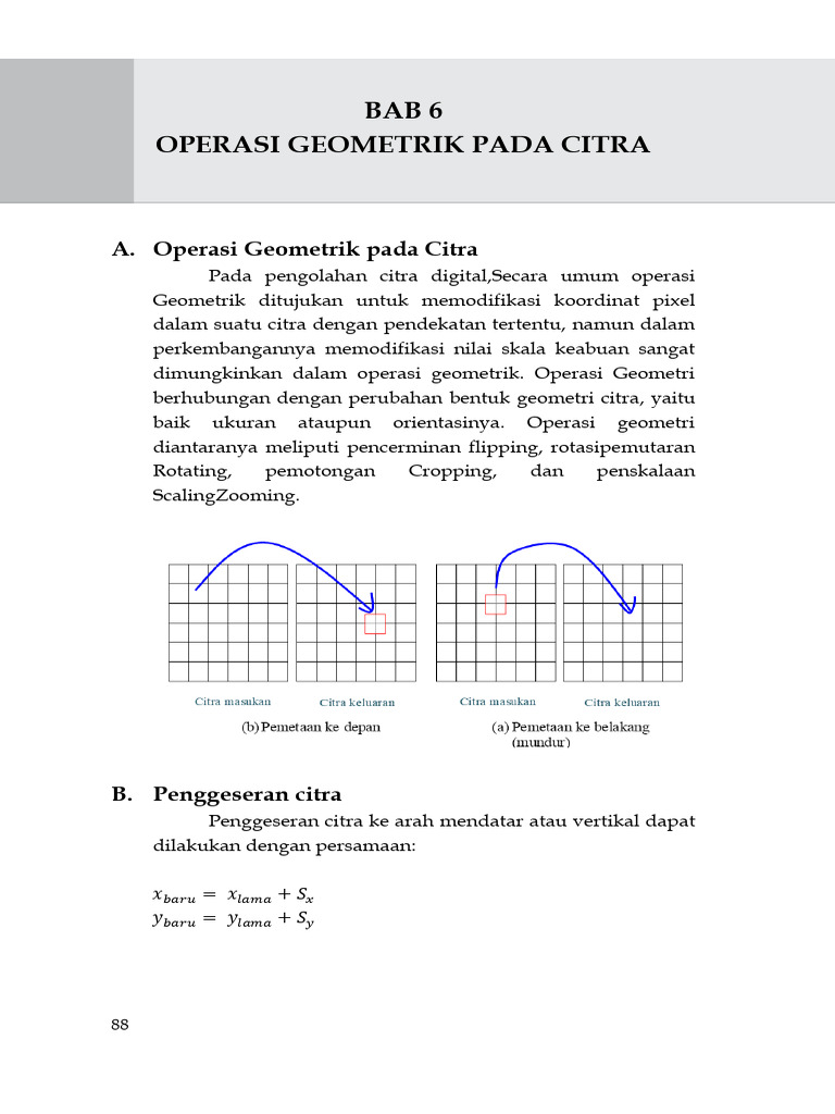 PCD - Bab 6 OPERASI GEOMETRIK PADA C | PDF