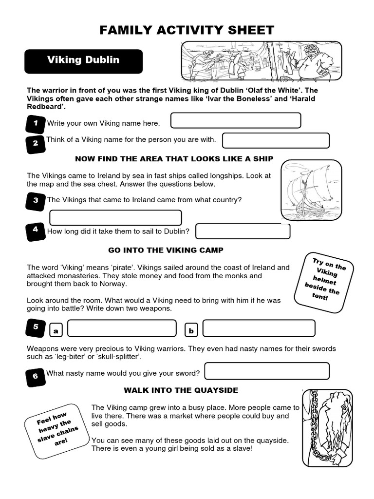 Family Activity Sheet June 2022 | PDF | Vikings