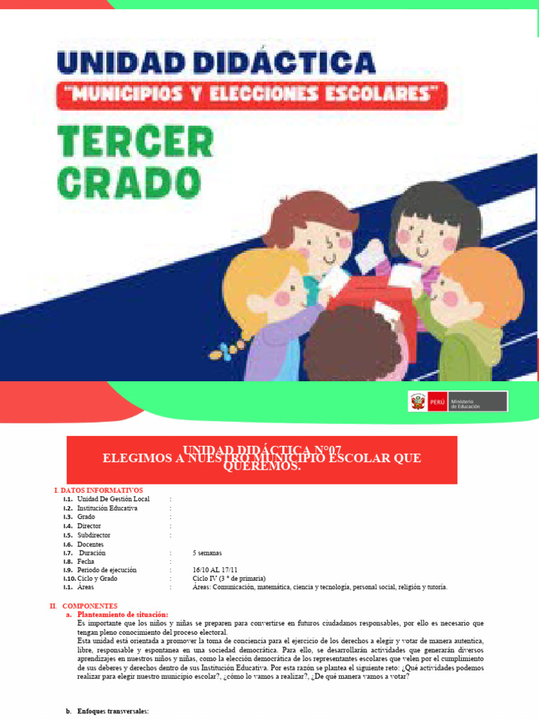 Unidad Didactica N°07 - 3er Grado | PDF | Ecuaciones | Números