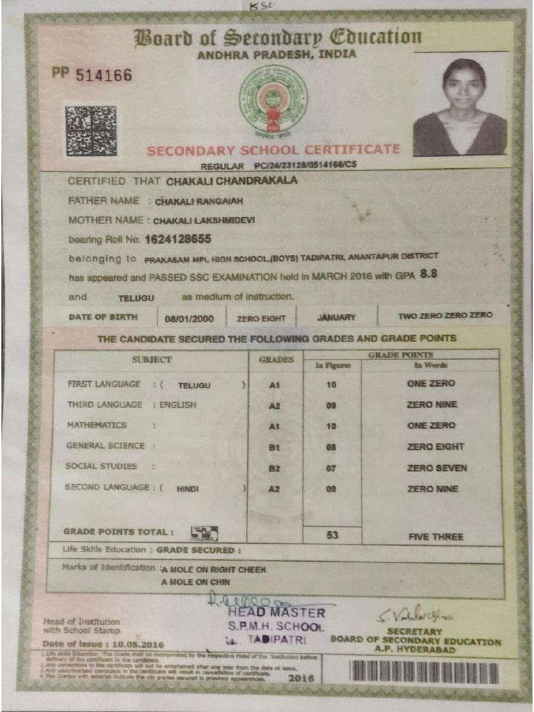 SSC Marks (1) - Compressed | PDF