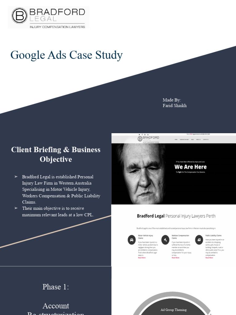 Google Ads Case Study - Bradford Legal | PDF | Business Economics | Business