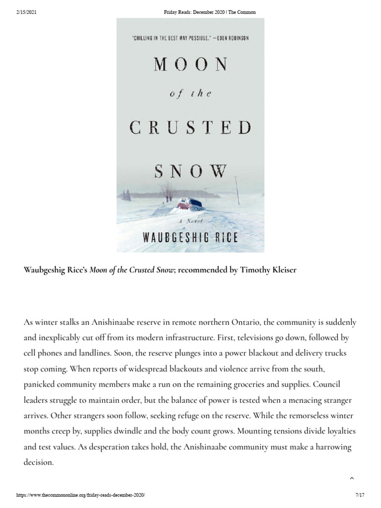 Moon of The Crusted Snow | PDF | Apocalyptic And Post Apocalyptic Fiction