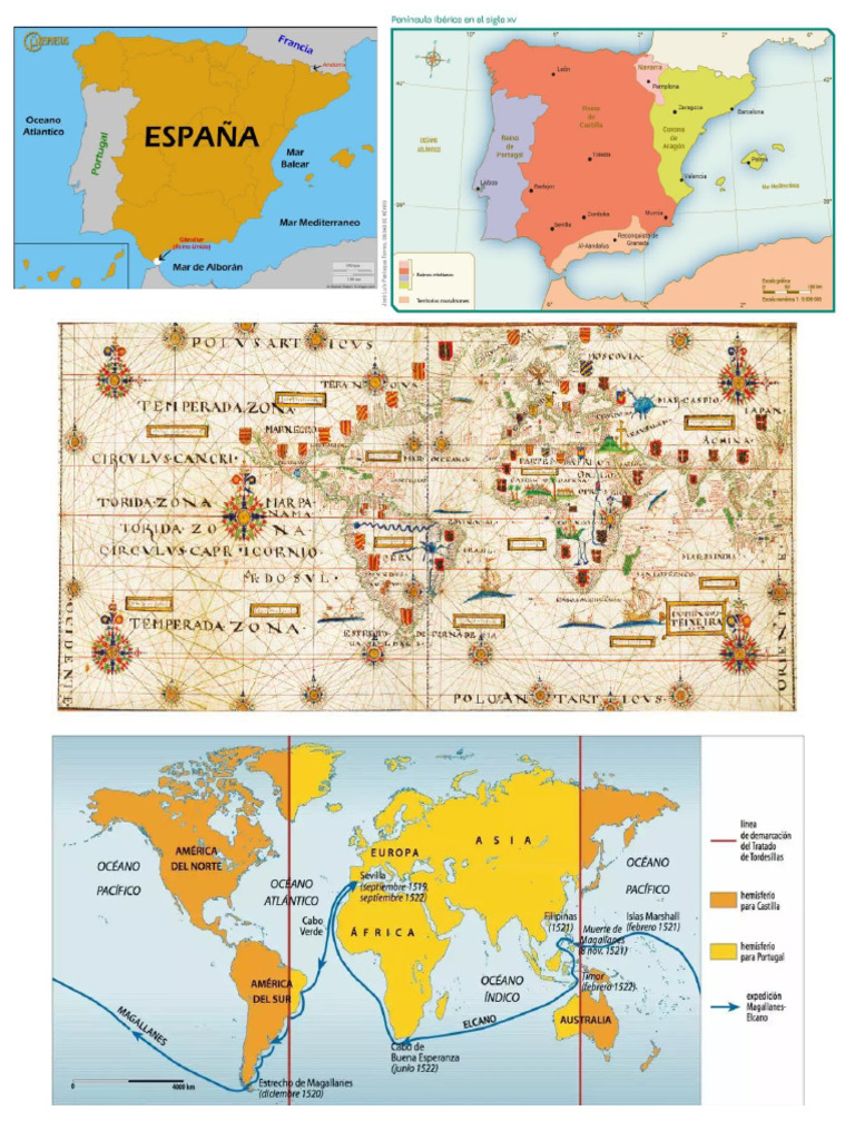 Mapas Bulas Alejandrinas y Tratrado Tordesillas | PDF