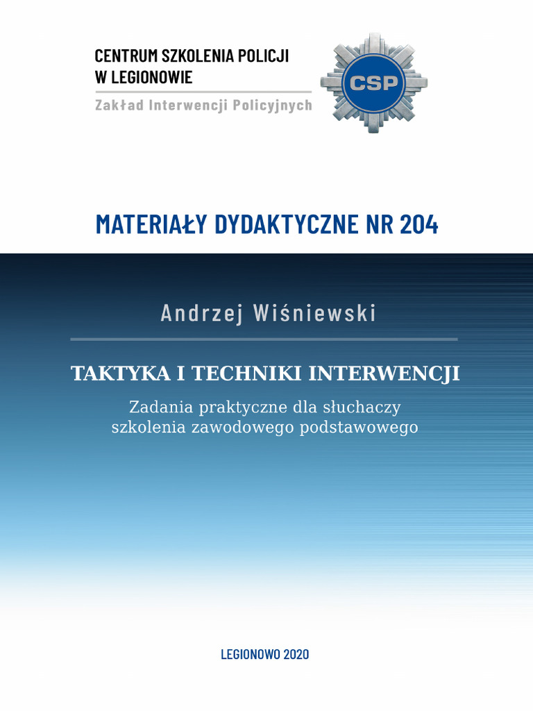 204 A Wisniewski Taktyka I Techniki Interwencji PDF