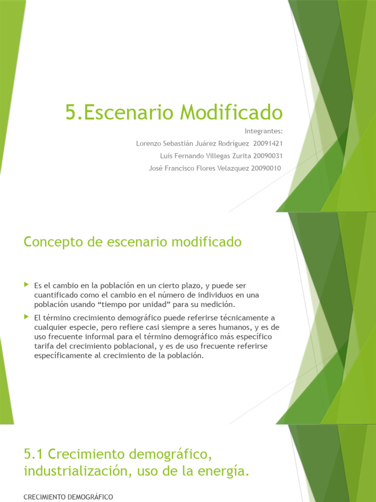 5 Escenario Modificado Pdf Residuos Contaminación