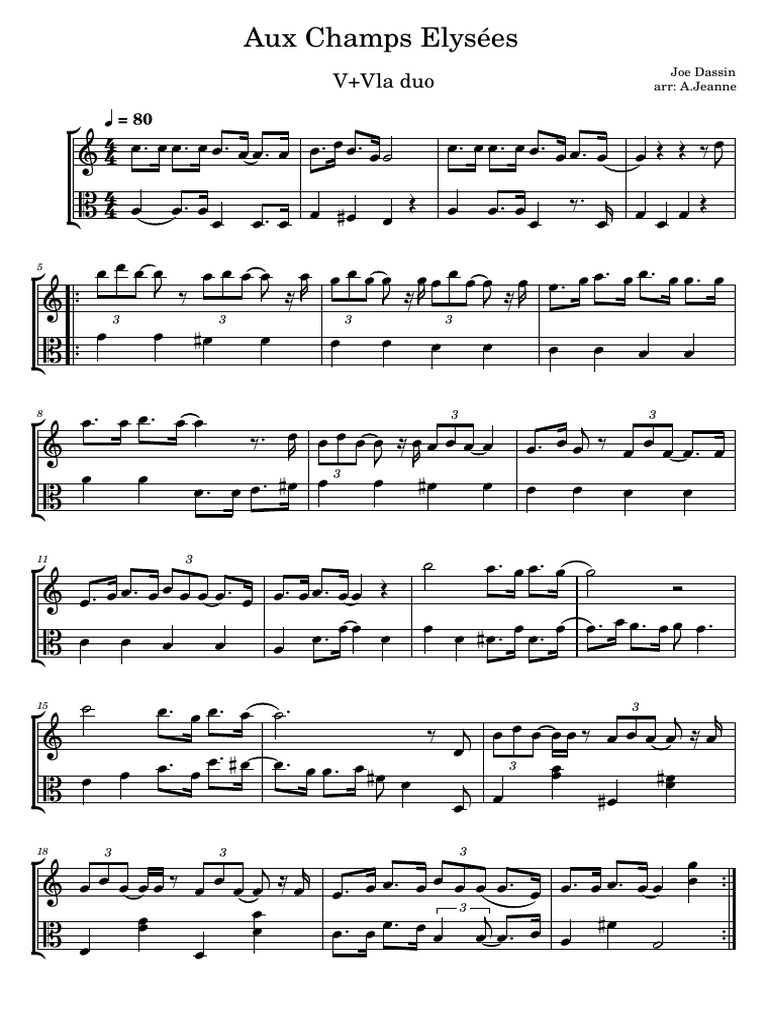 Aux Champs Elysées V+vla | PDF