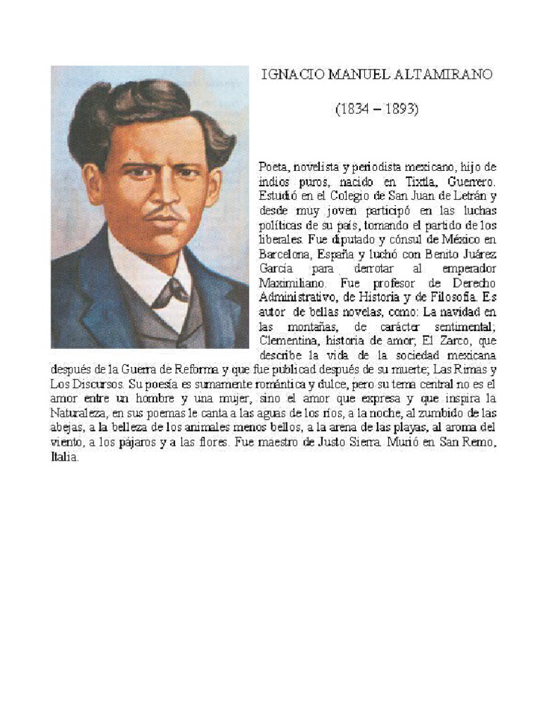 Ignacio Manuel Altamirano | PDF