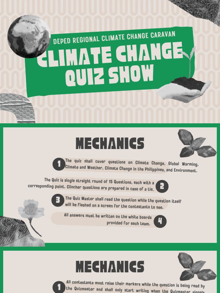 Climate Change Quiz Show Mechanics | PDF | Climate Change | Earth Sciences