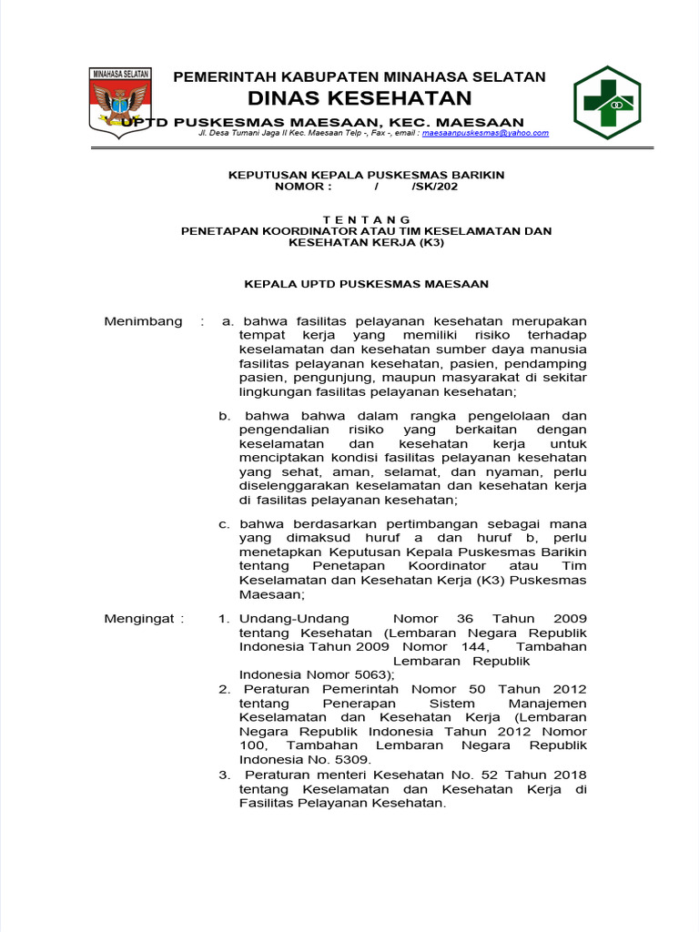 SK Koordinator k3 | PDF