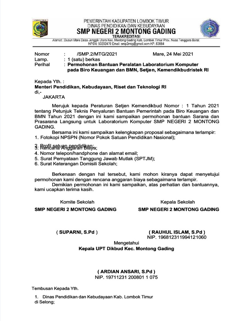 PDF Contoh Proposal Peralatan - Compress | PDF