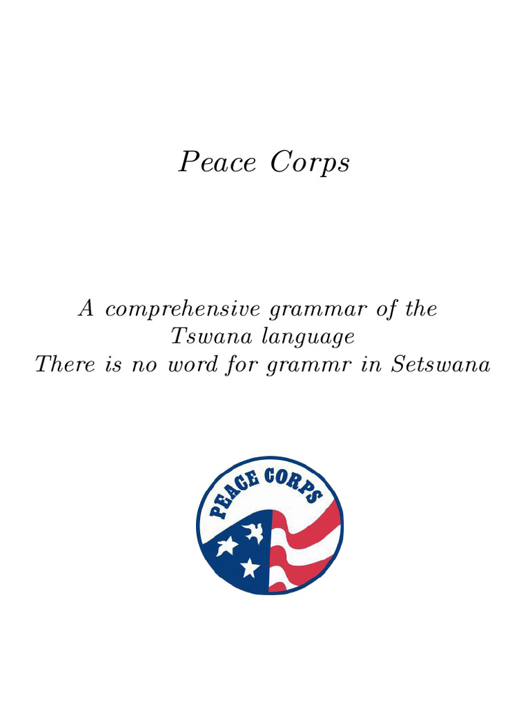 Setswana - Basic Grammar | PDF | Noun | Verb