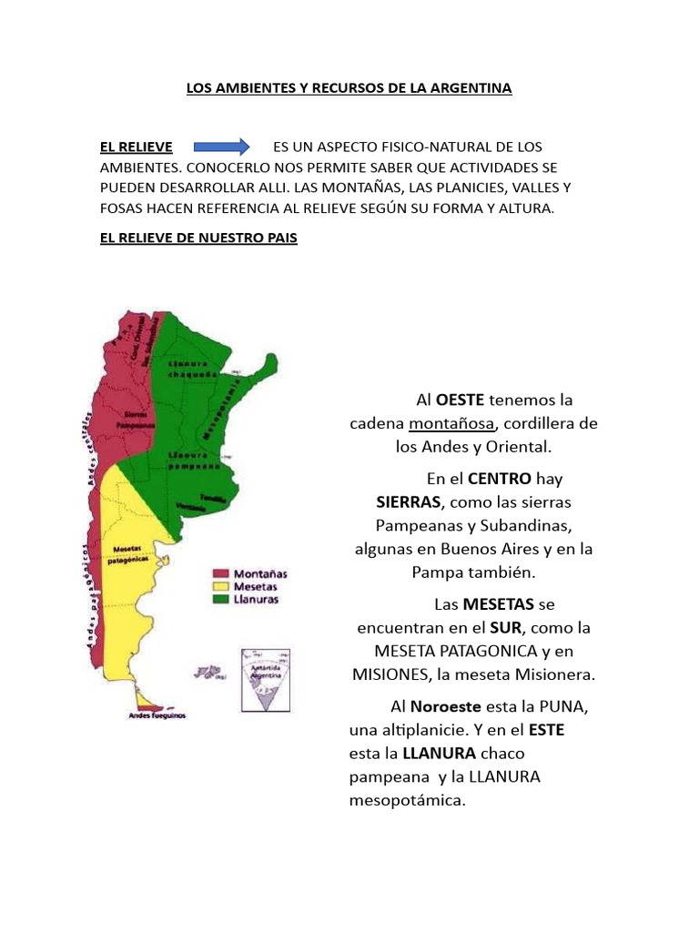 Ambientes y Recursos Naturales en Argentina | PDF | Clima | Ciencias de ...