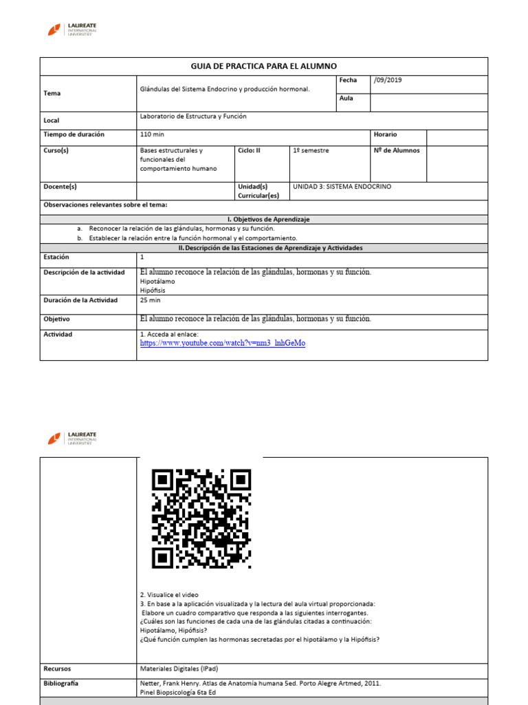 Semana 9 Guia de Practica 2 R | PDF | Glándula pituitaria | Hormona