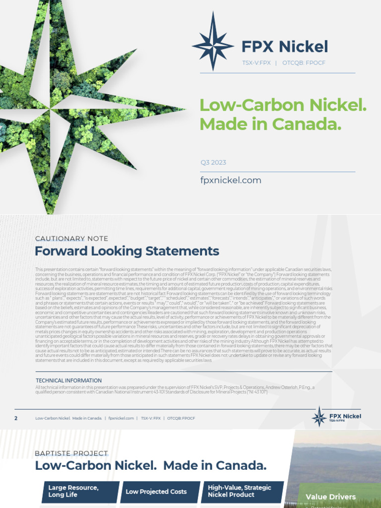 FPX Presentation | PDF | Nickel | Mining