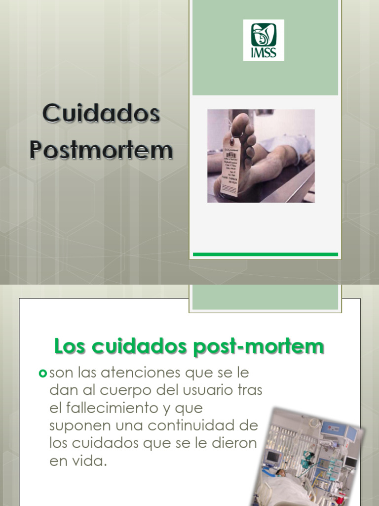 Cuidados Postmortem | PDF | Cadáver | Medicina